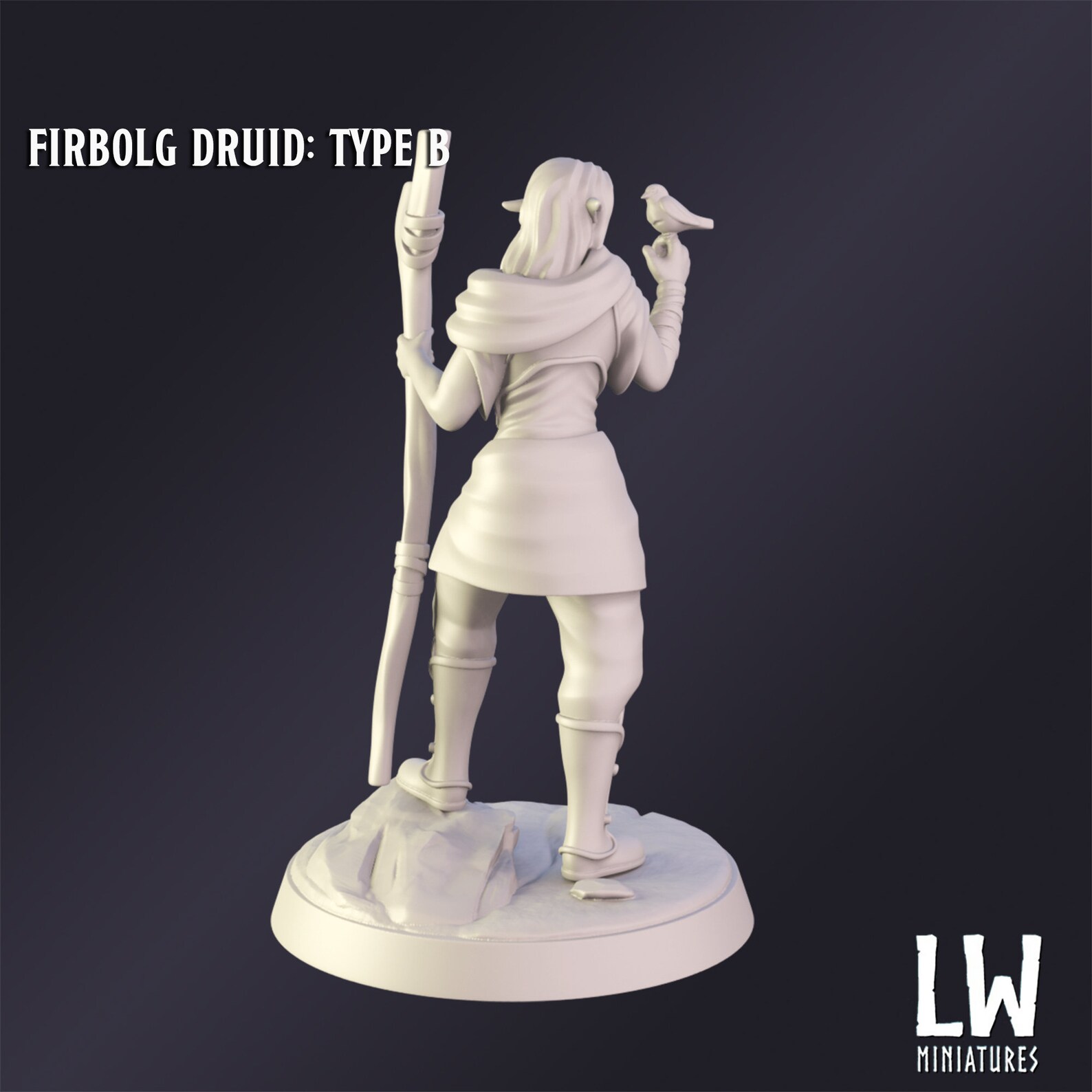 Dnd Miniature Firbolg Druid Miniature for Dungeons and Dragons Tabletop ...