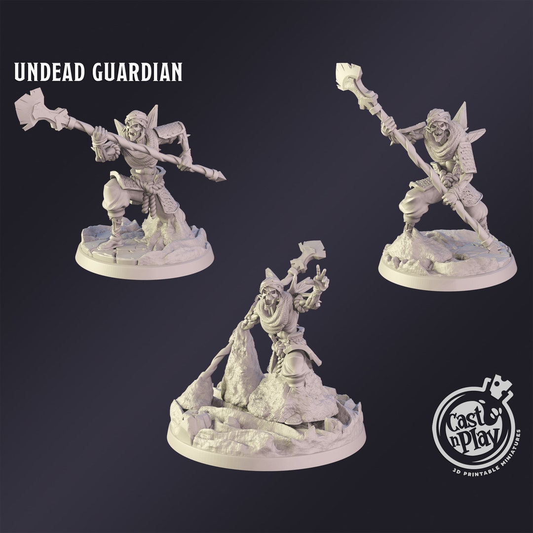 Dnd Miniature Undead Guardian Miniature for Dungeons and Dragons ...