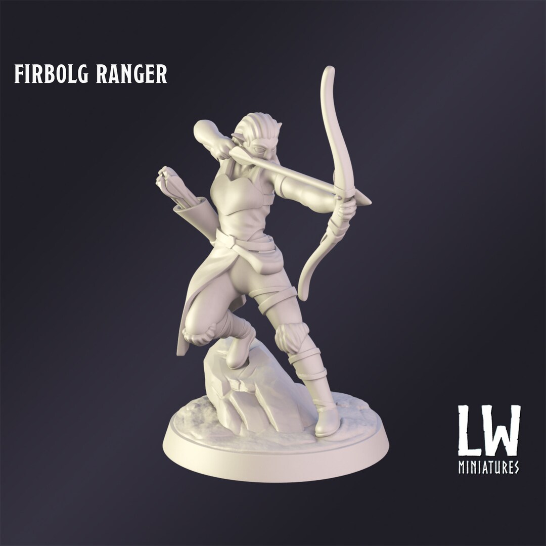 Dnd Miniature Firbolg Ranger Miniature for Dungeons and Dragons ...