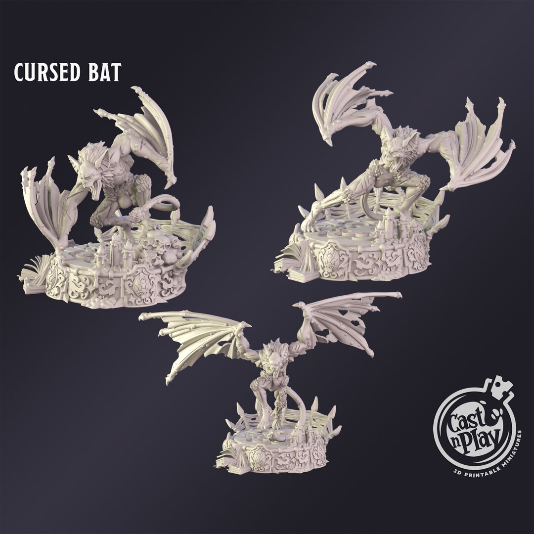 Dnd Miniature Cursed Bat Miniature for Dungeons and Dragons Tabletop ...