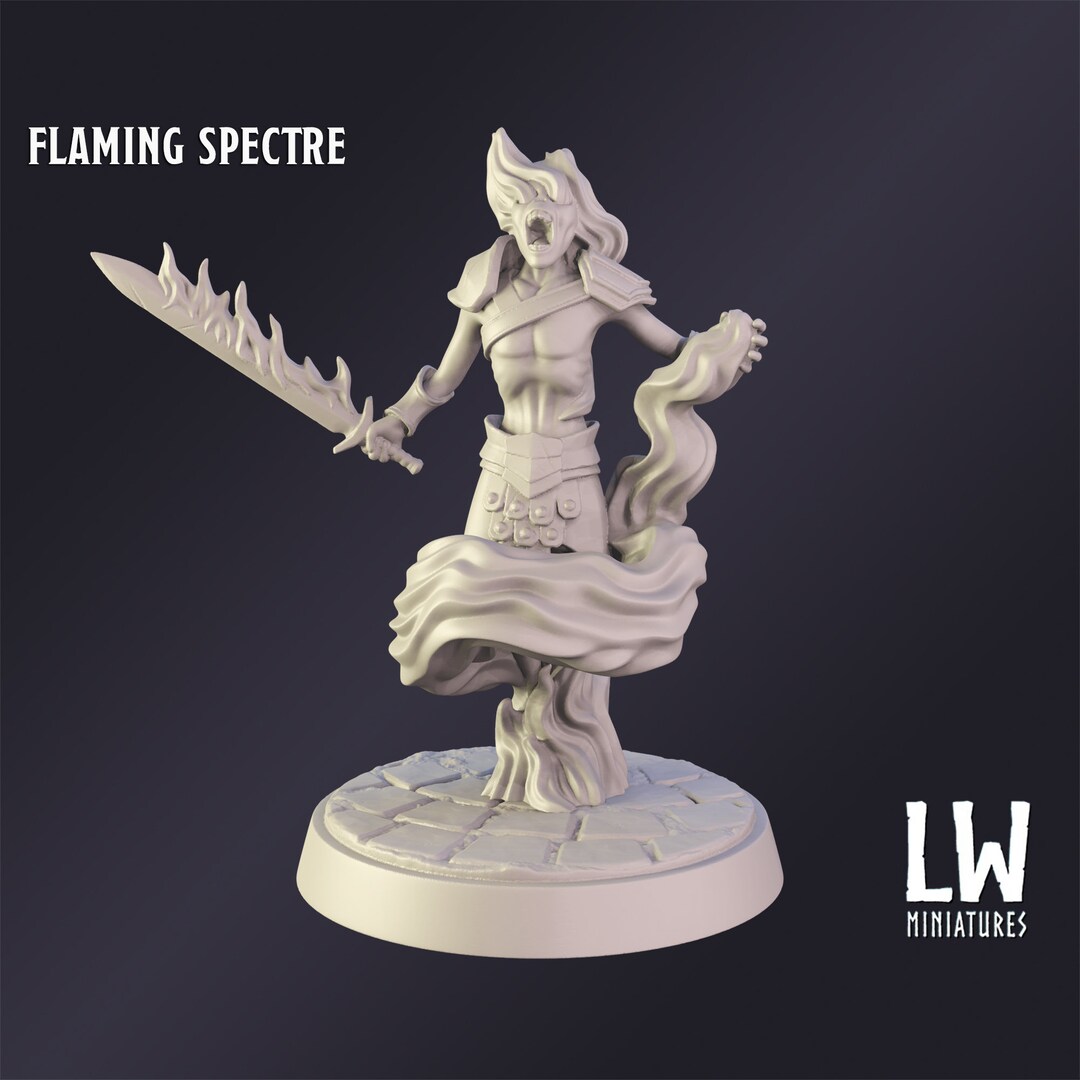 Flaming Spectre Premium Tabletop Game Miniature From Lost - Etsy