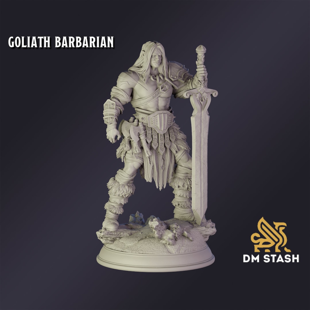 Dnd Miniature Goliath Barbarian Miniature for Dungeons and Dragons ...