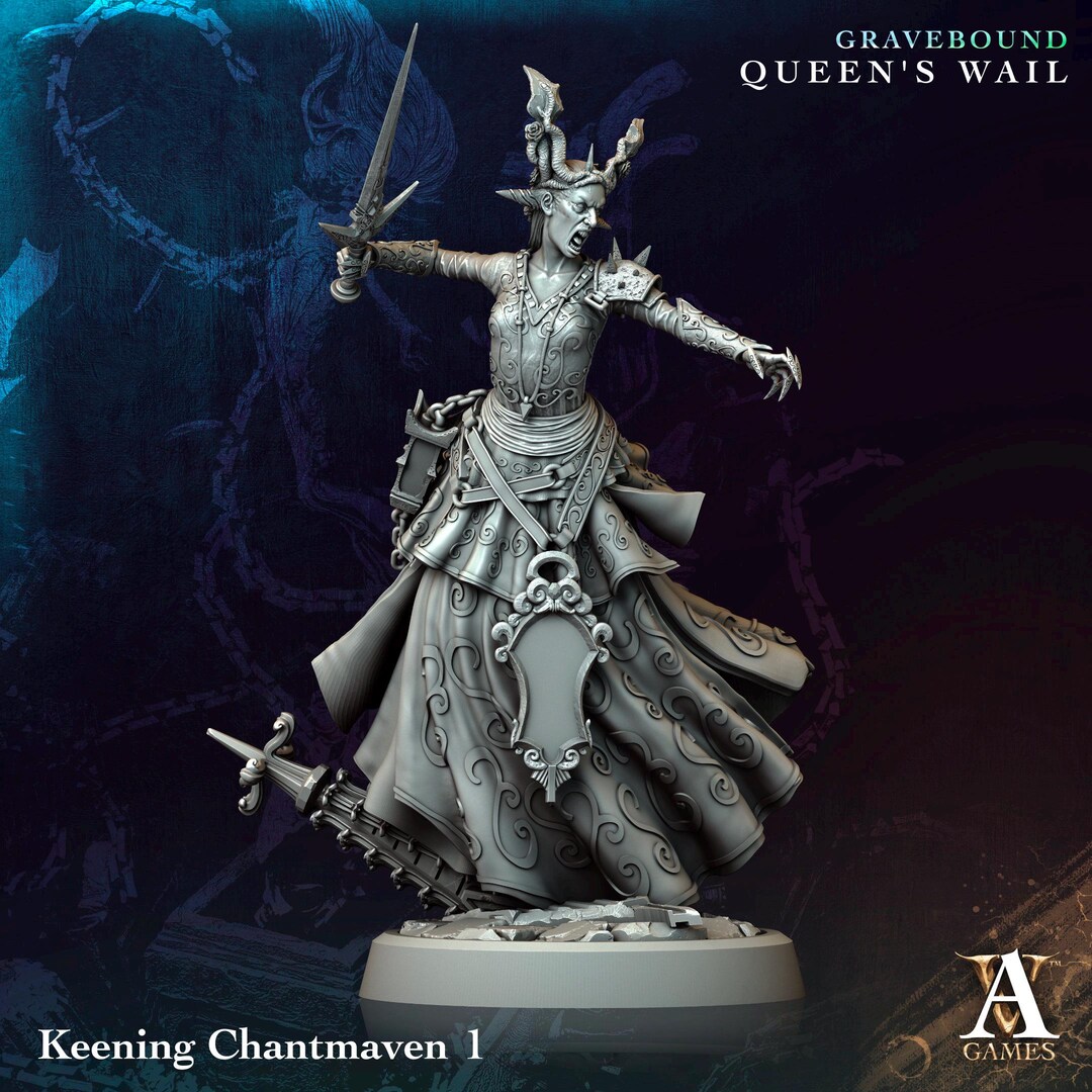 Dnd Miniature Chanting Grave Witch Miniature for Dungeons and Dragons ...
