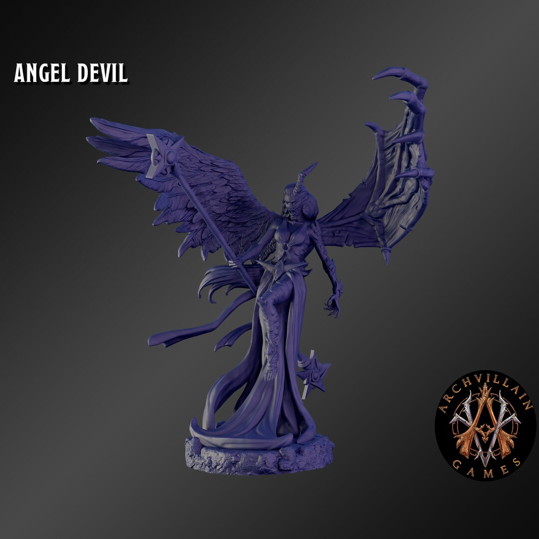 Dnd Miniature Angel Devil Miniature for Dungeons and Dragons Tabletop ...