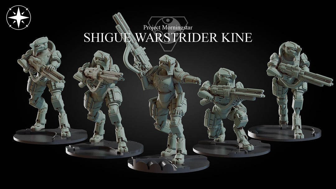 Shigue Warstrider Kine Squad Resin Game Miniature From Project ...