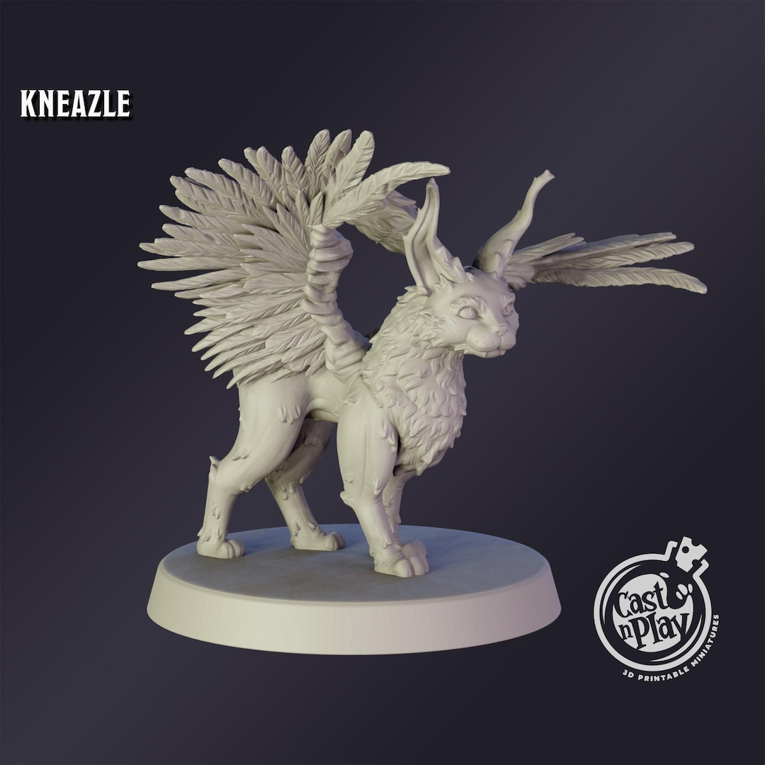 Dnd Miniature Kneazle Miniature for Dungeons and Dragons Tabletop RPG ...