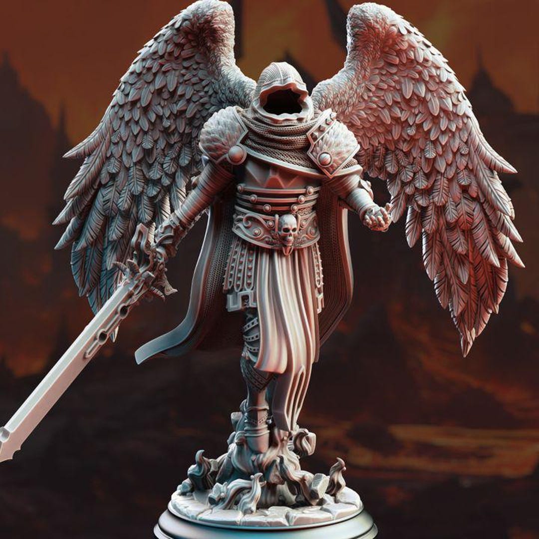 Dnd Miniature Avenging Angel Paladin Miniature for Dungeons and Dragons ...