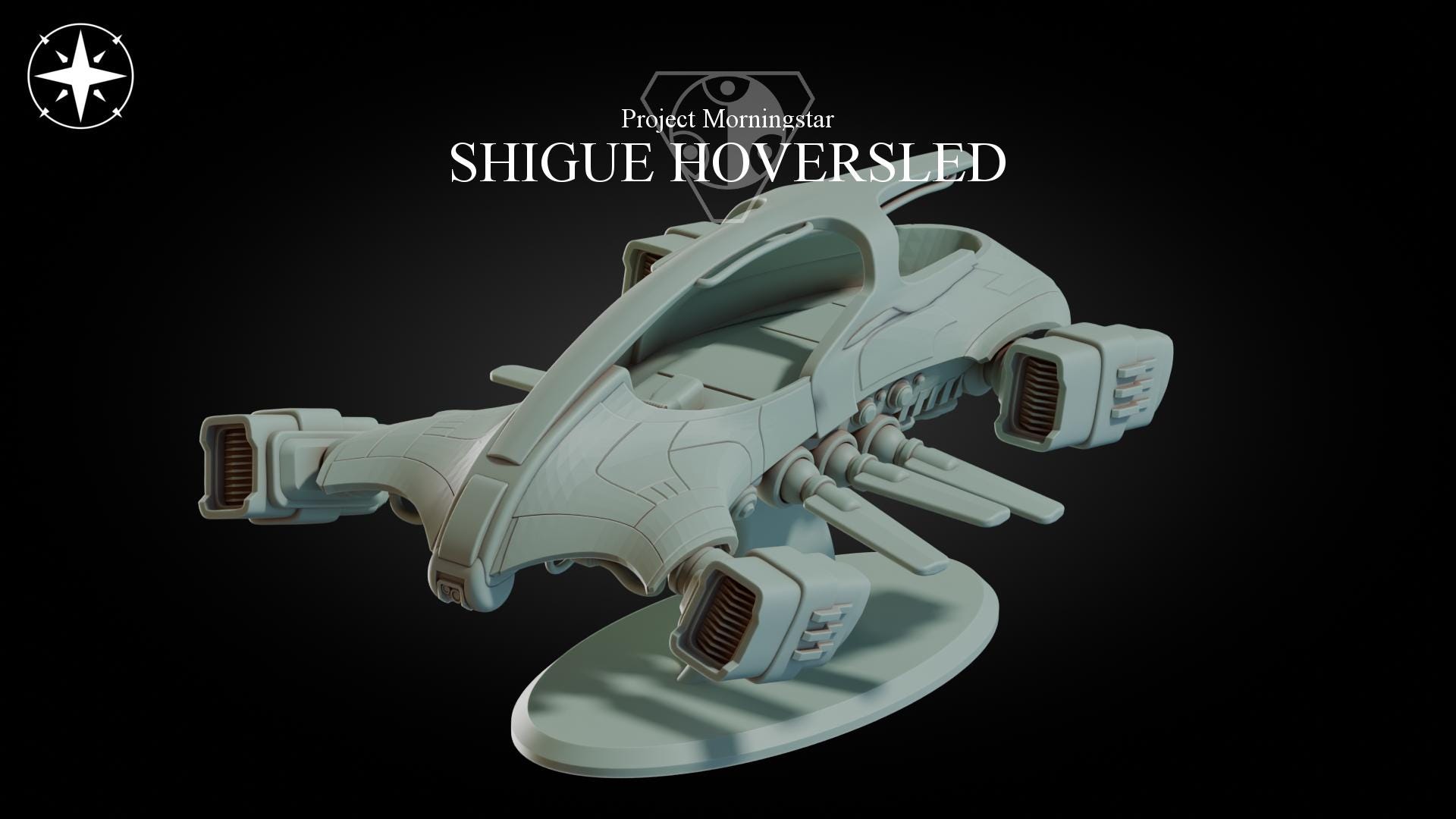 Shigue Hoversled Speeder Resin Miniature From Project Morningstar ...