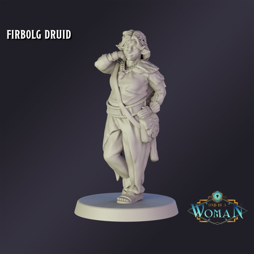 Dnd Miniature Firbolg Druid Miniature for Dungeons and Dragons Tabletop ...