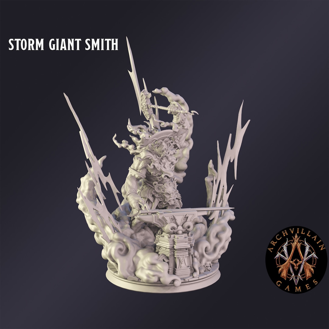 Dnd Miniature Storm Giant Blacksmith Miniature for Dungeons and Dragons ...