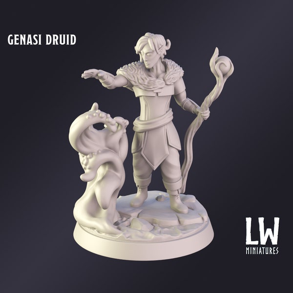 Dungeons and Dragons Water Genasi Miniature - Etsy