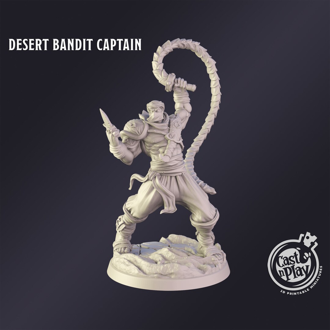 Dnd Miniature Desert Bandit Captain Miniature for Dungeons and Dragons ...