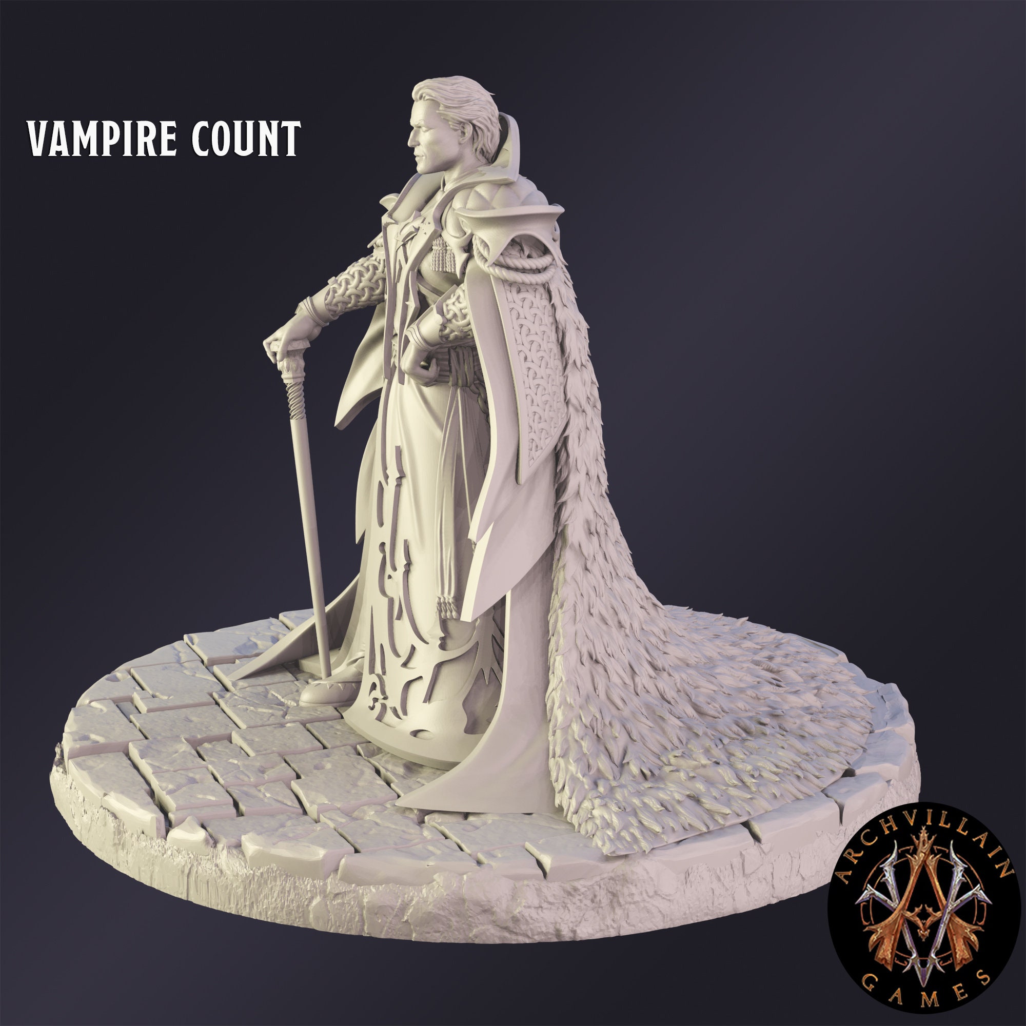 Vampire Count Premium Tabletop Game Miniature From Archvillain - Etsy