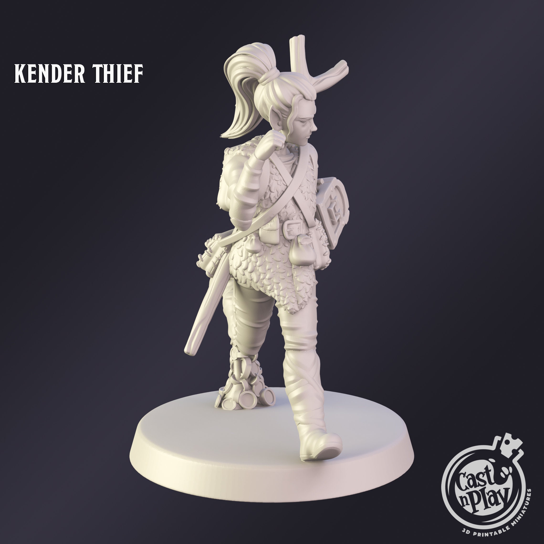 Kender Thief Fantasy RPG Miniature From Cast N Play Dungeons | Etsy