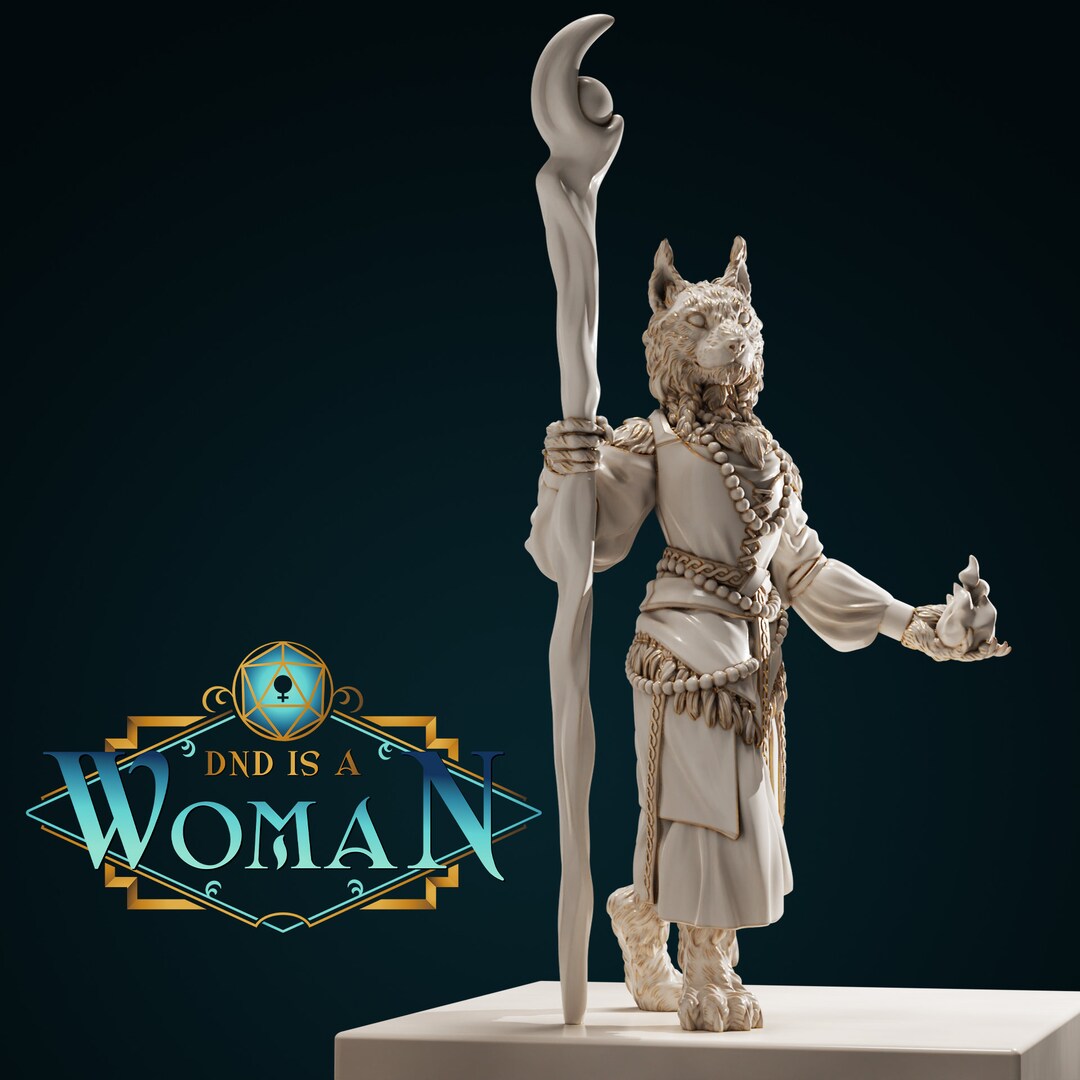 Dnd Miniature Tabaxi Sorcerer Mage Miniature for Dungeons and Dragons ...