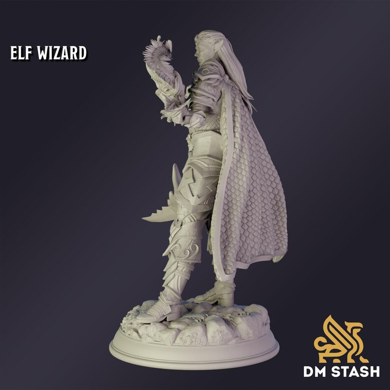 Dnd Miniature Elf Wizard Miniature for Dungeons and Dragons Tabletop ...