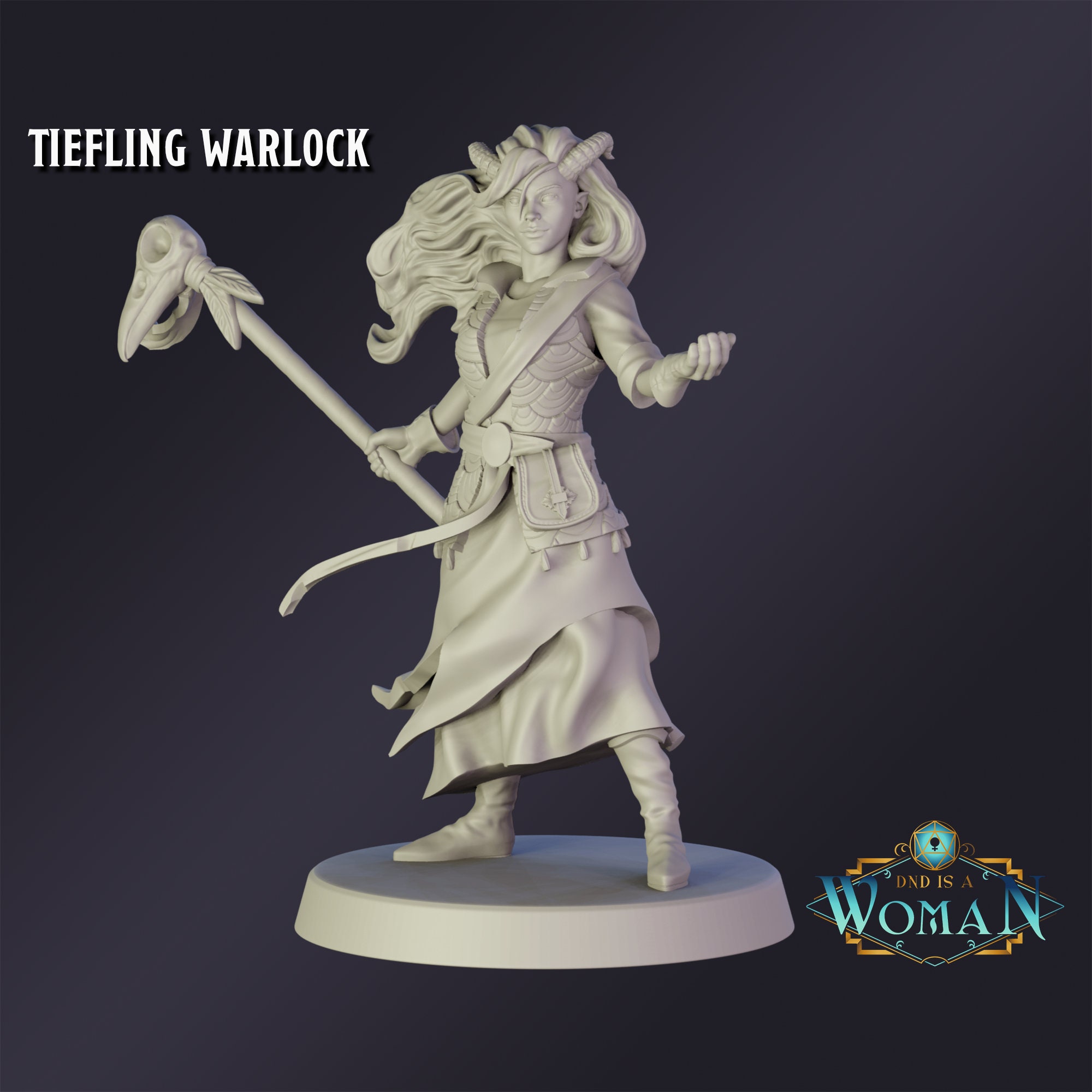 Tiefling Warlock Miniature