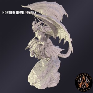 Dnd Miniature Horned Devil Miniature for Dungeons and Dragons Tabletop ...