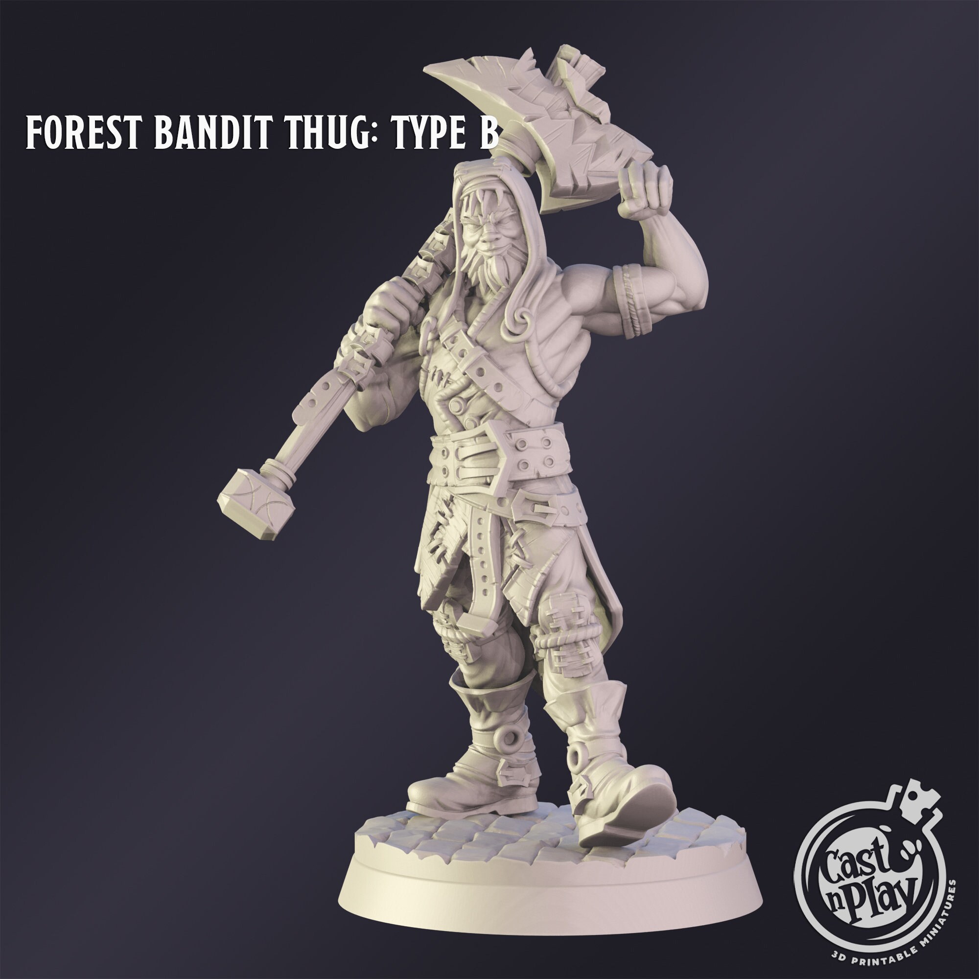 Dnd Miniature Forest Bandit Thug Miniature for Dungeons and Dragons ...