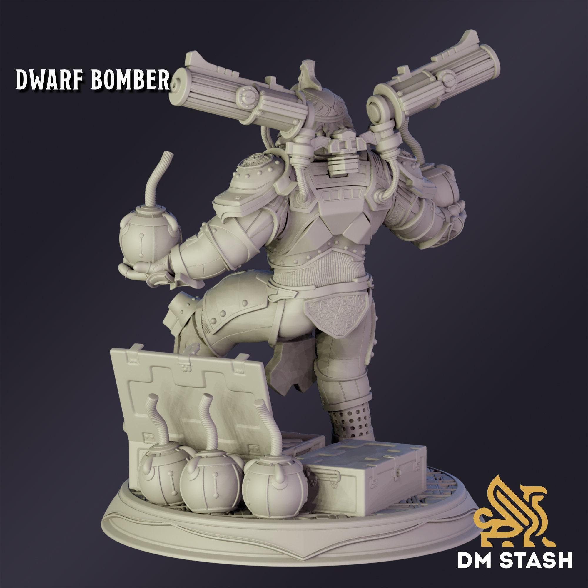 Dnd Miniature Dwarf Bomber Miniature for Dungeons and Dragons Tabletop ...