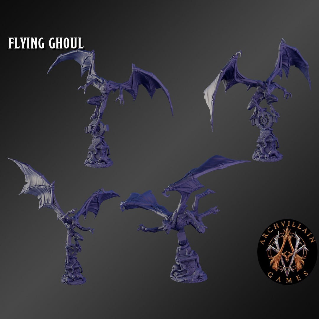 Dnd Miniature Flying Ghoul Miniature for Dungeons and Dragons Tabletop ...