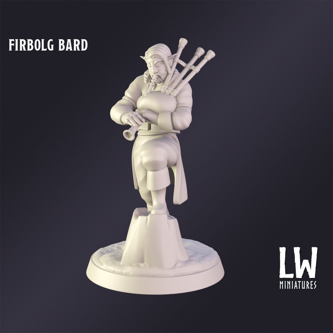 Dnd Miniature Firbolg Bard Miniature for Dungeons and Dragons Tabletop ...