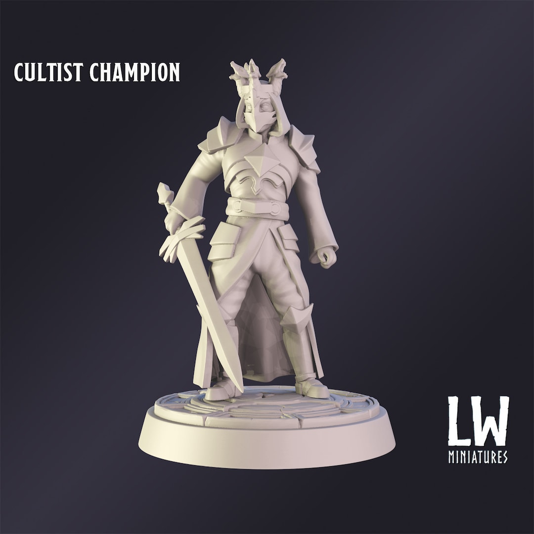 Dnd Miniature Cultist Champion Miniature for Dungeons and Dragons ...