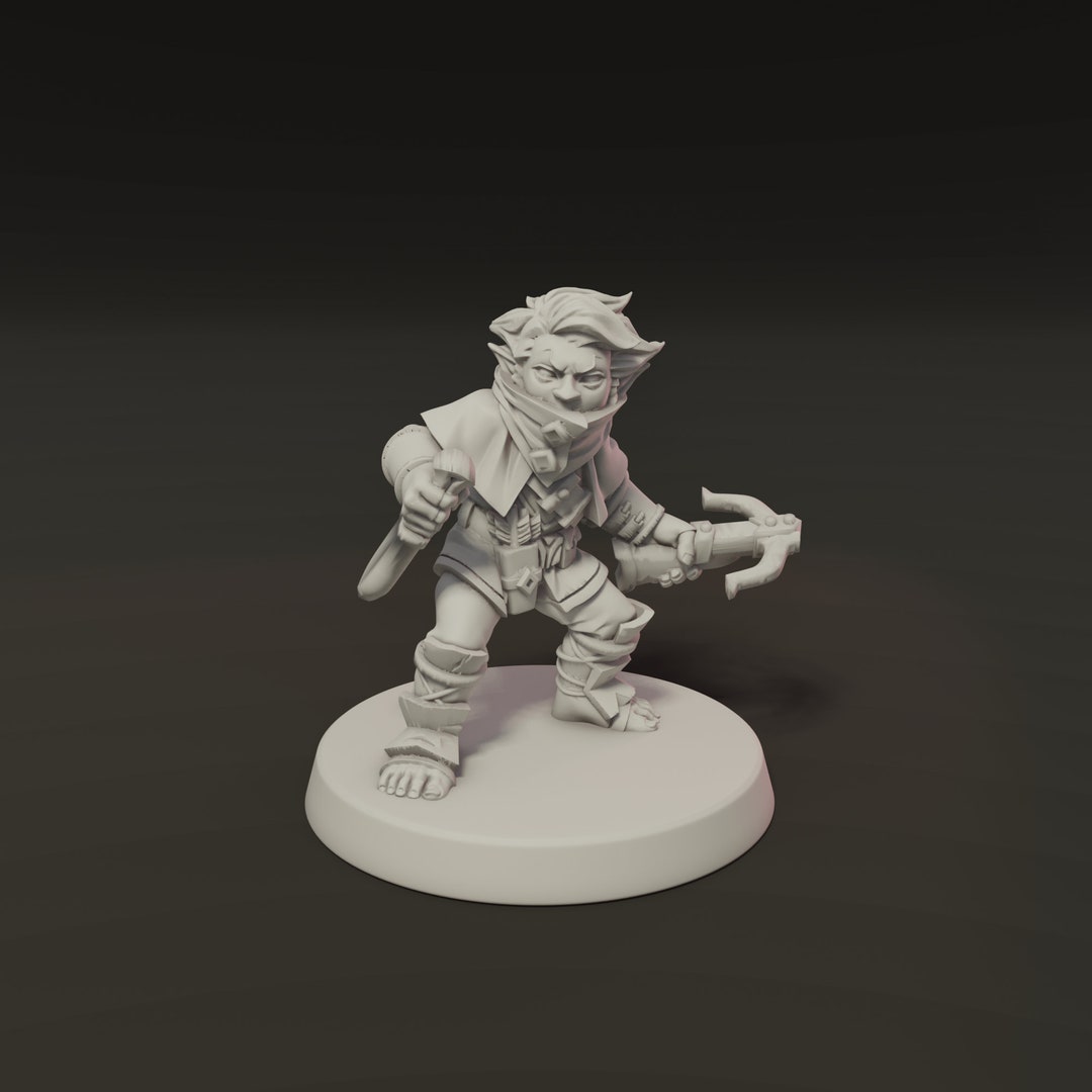 Dnd Miniature Halfling Rogue Assassin Miniature for Dungeons and ...