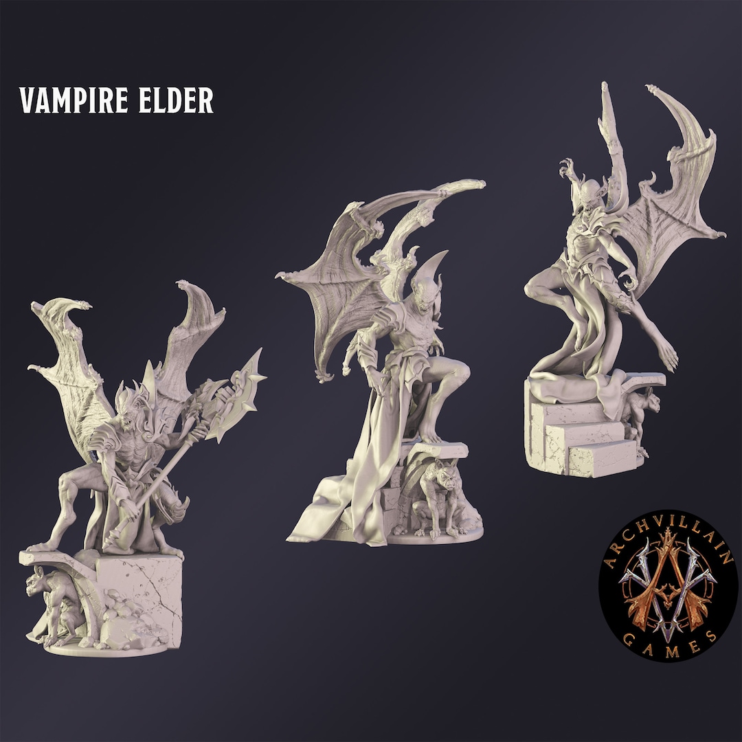 Dnd Miniature Vampire Elder Miniature for Dungeons and Dragons Tabletop ...