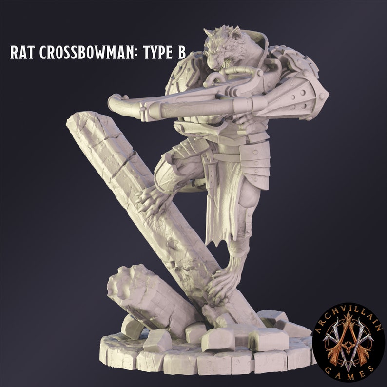 Dnd Miniature Rat Crossbowman Miniature for Dungeons and Dragons ...