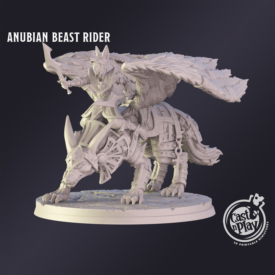 Dnd Miniature Anubian Beast Rider Miniature for Dungeons and Dragons ...