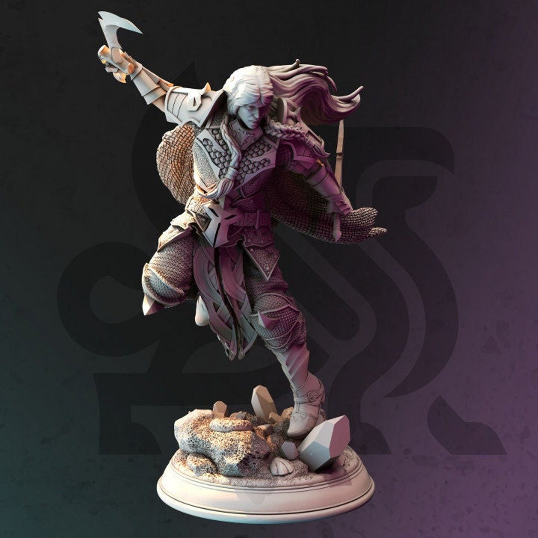 Dnd Miniature Dark Elf Ranger Miniature for Dungeons and Dragons ...