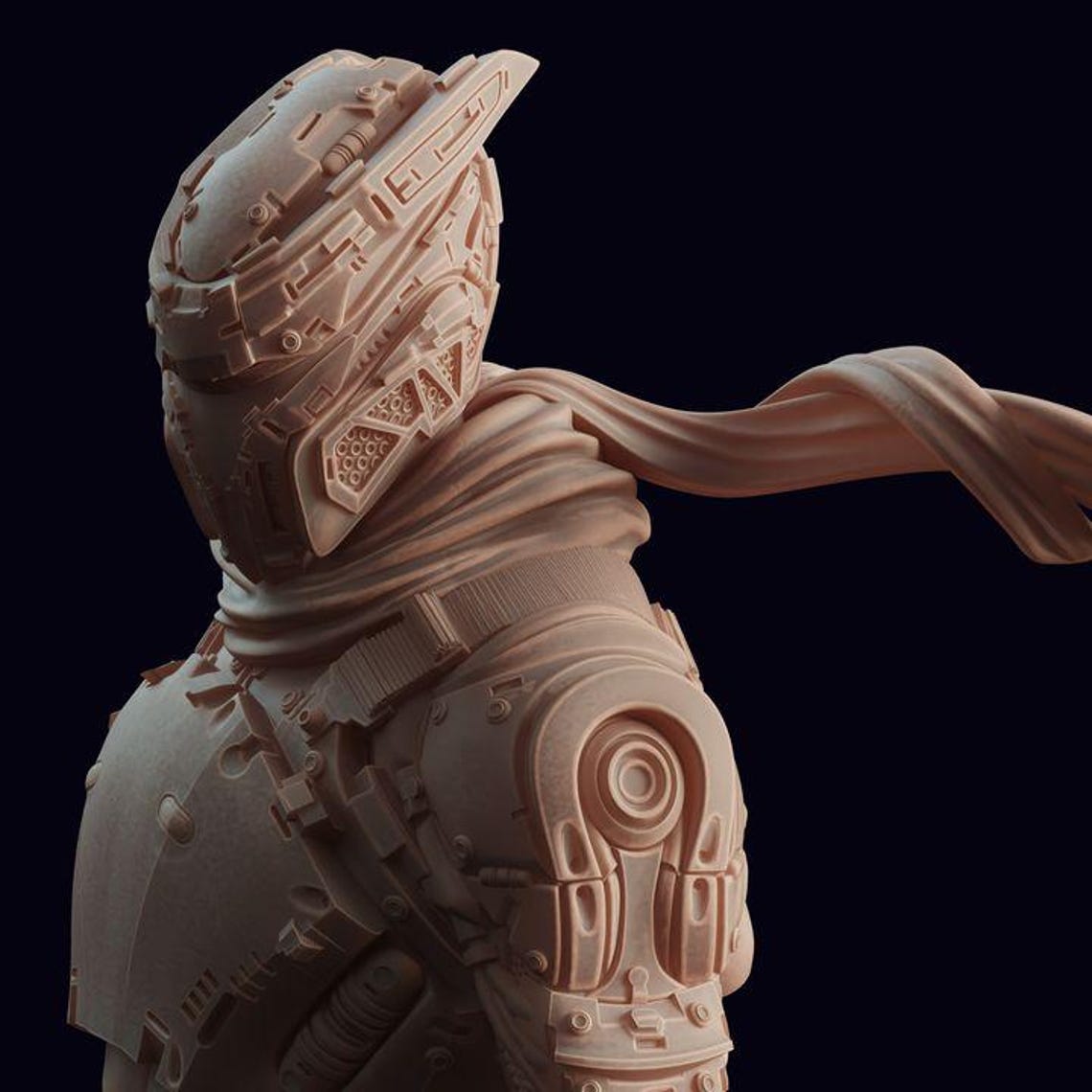 Dnd Cyberpunk Miniature Cyber Ninja Assassin Miniature for Dungeons and ...