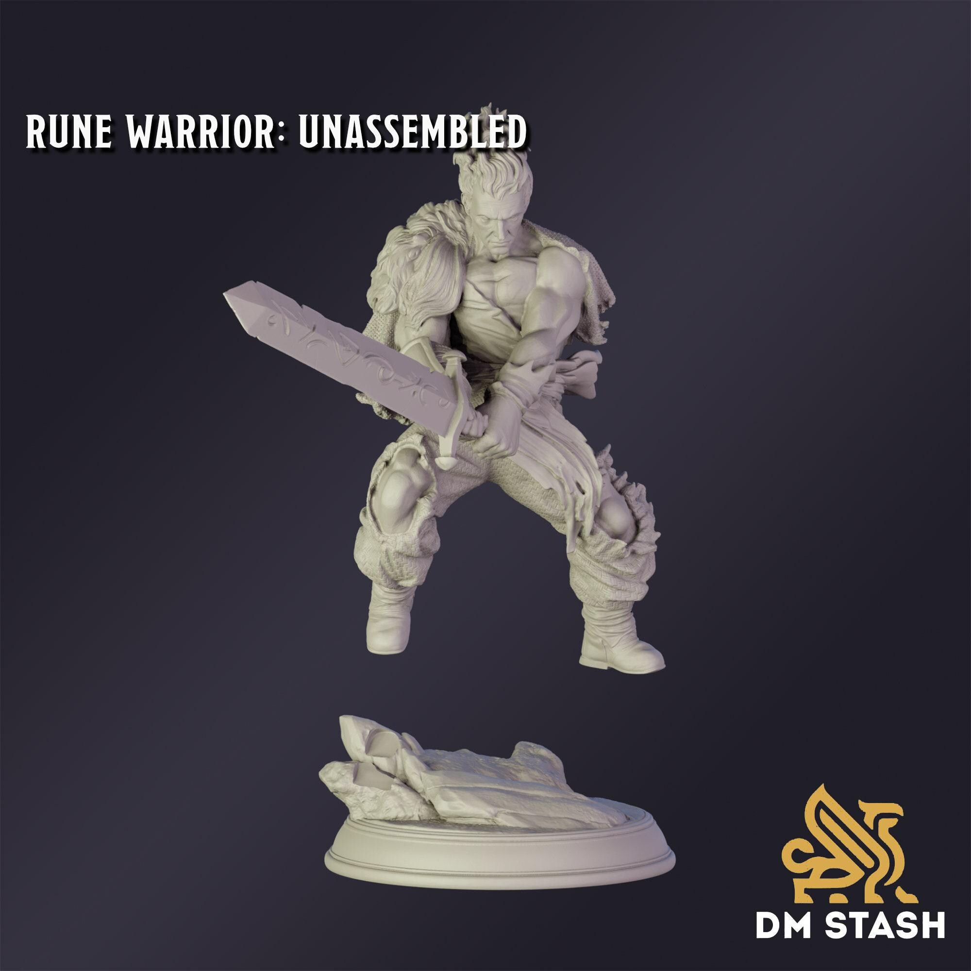 Dnd Miniature Rune Warrior Miniature for Dungeons and Dragons Tabletop ...
