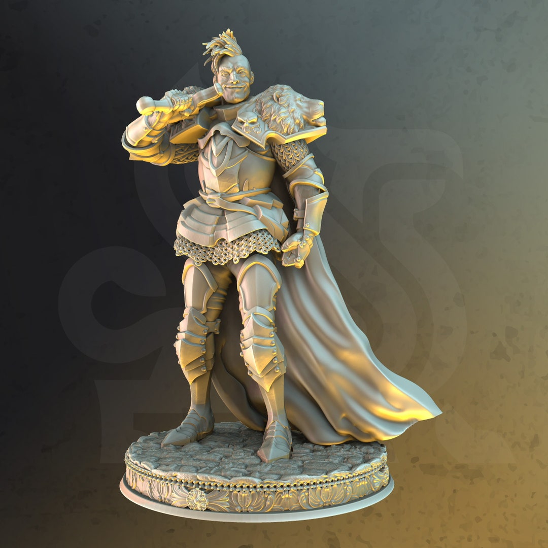 Dnd Miniature Fighter Champion Miniature for Dungeons and Dragons ...