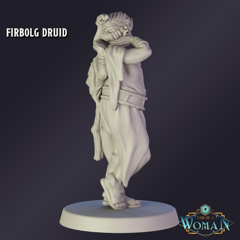 Dnd Miniature Firbolg Druid Miniature for Dungeons and Dragons Tabletop ...