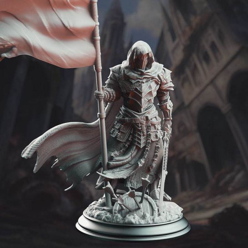 Dnd Miniature Fallen Knight Miniature for Dungeons and Dragons Tabletop ...