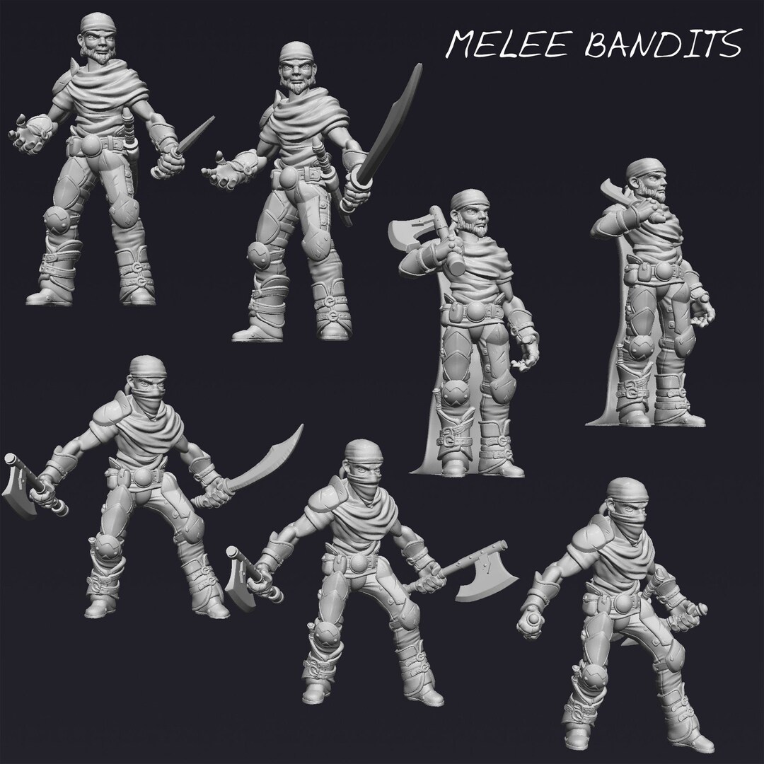 Dnd Miniature Melee Bandit Miniature for Dungeons and Dragons Tabletop ...