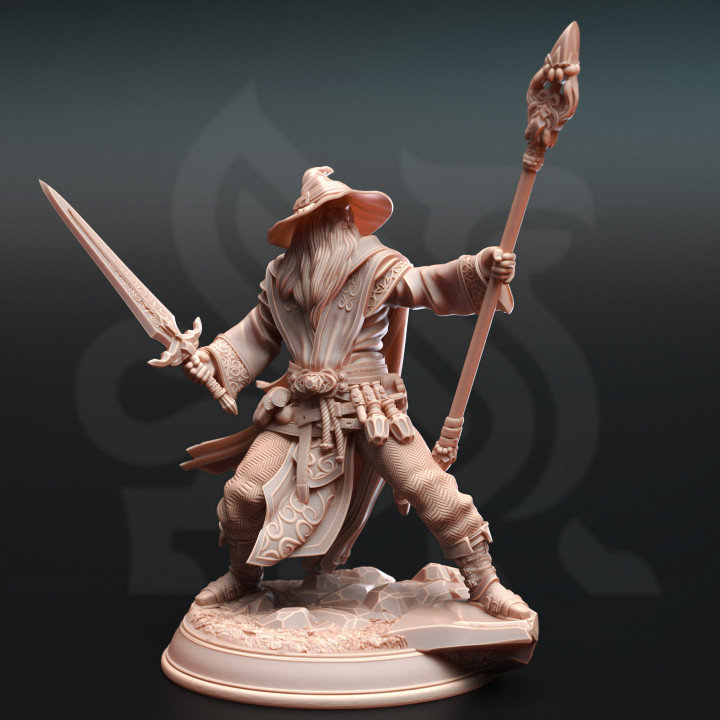 Dnd Miniature Human Wizard Miniature for Dungeons and Dragons Tabletop ...