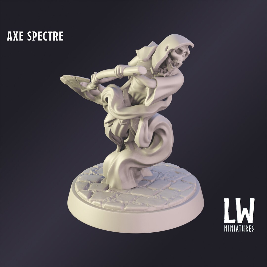 Dnd Miniature Axe Spectre Miniature for Dungeons and Dragons Tabletop RPG Wargaming Miniature ...