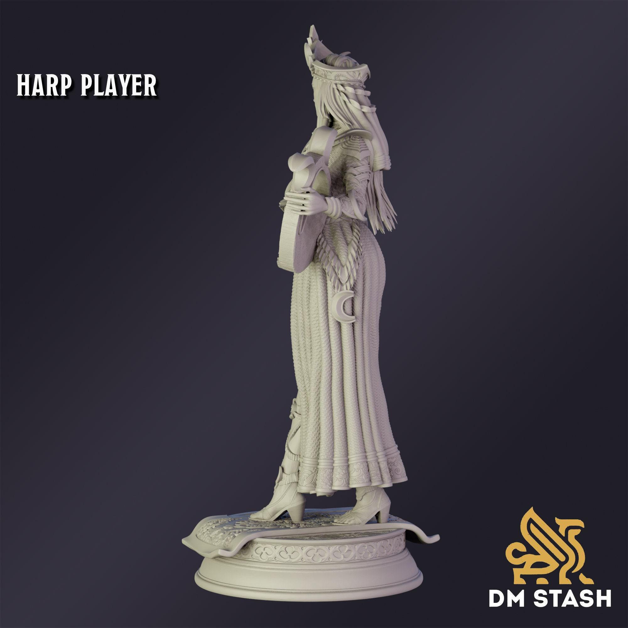 Dnd Miniature Harp Player Miniature for Dungeons and Dragons Tabletop ...