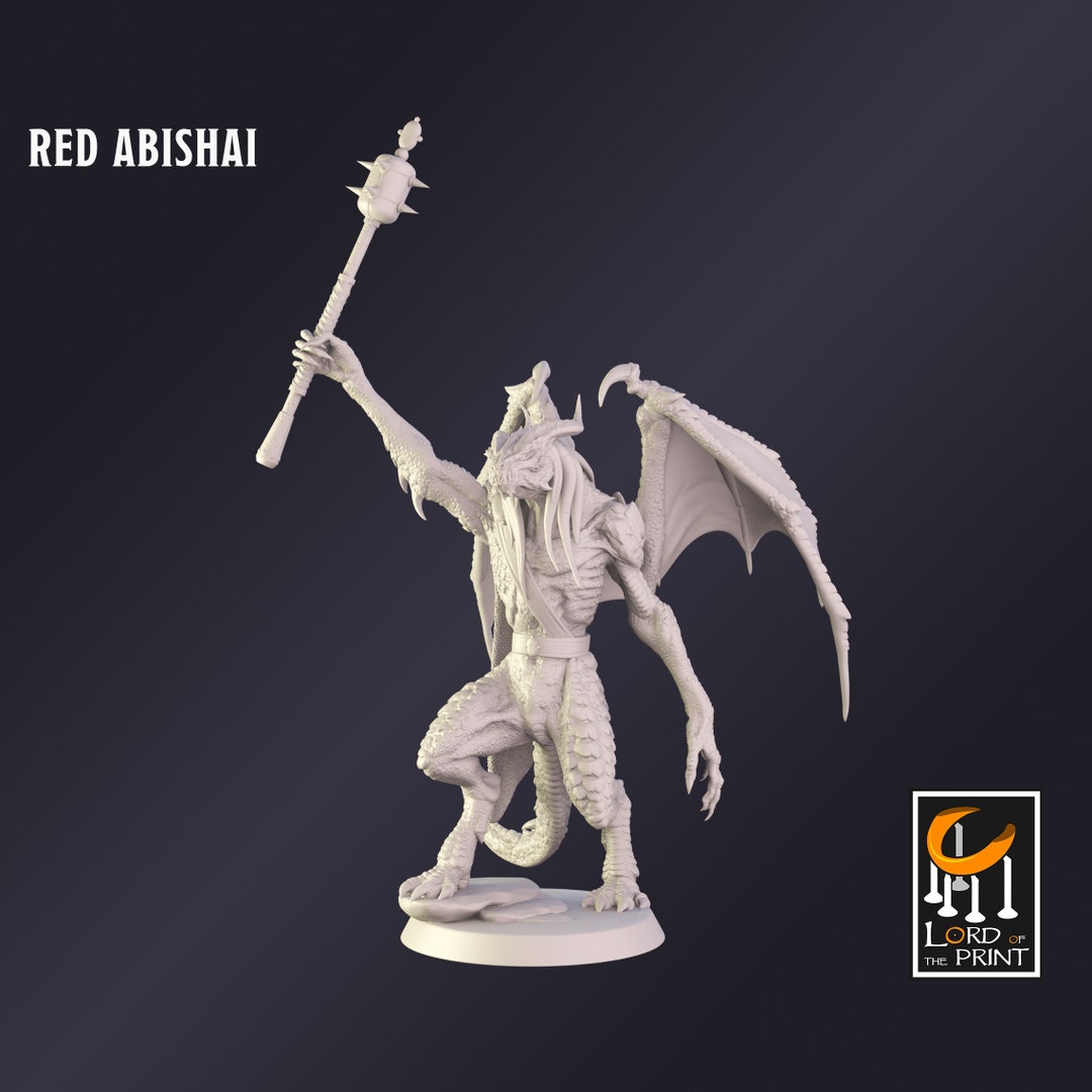 Dnd Miniature Red Abishai Miniature for Dungeons and Dragons Tabletop ...