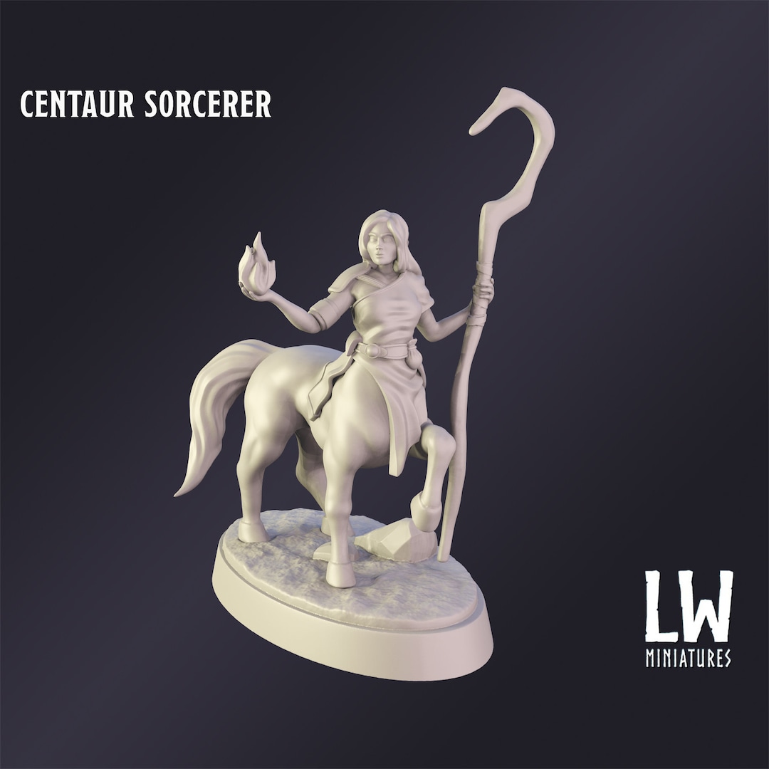 Dnd Miniature Centaur Sorcerer Miniature for Dungeons and Dragons ...