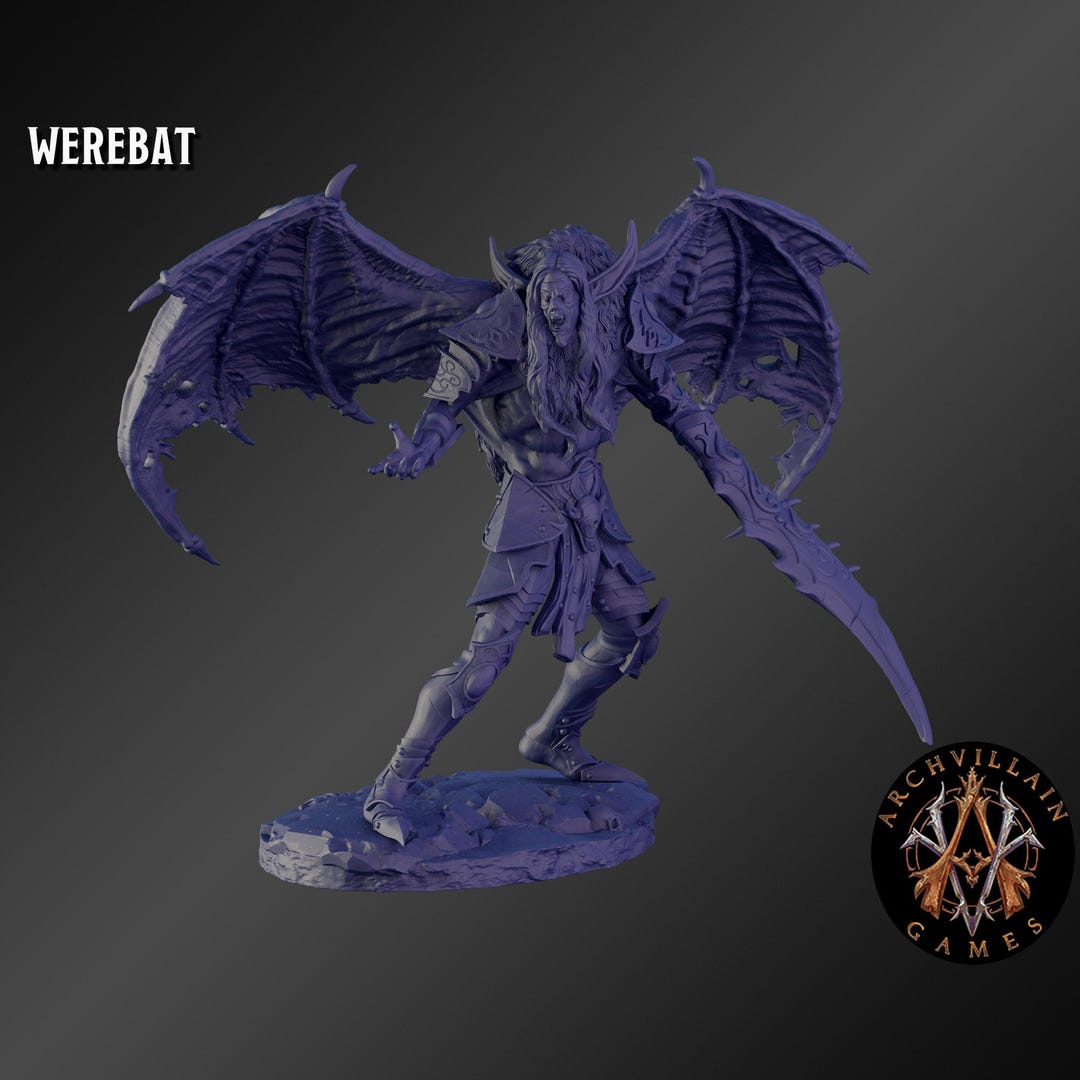 Dnd Miniature Werebat Miniature for Dungeons and Dragons Tabletop RPG ...