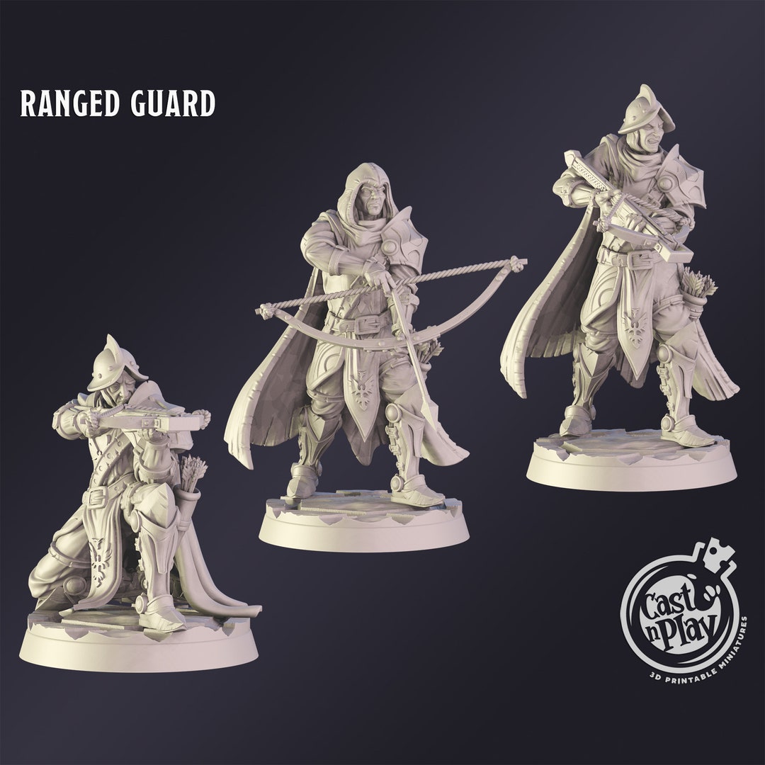 Dnd Miniature Ranged Guard Miniature for Dungeons and Dragons Tabletop ...