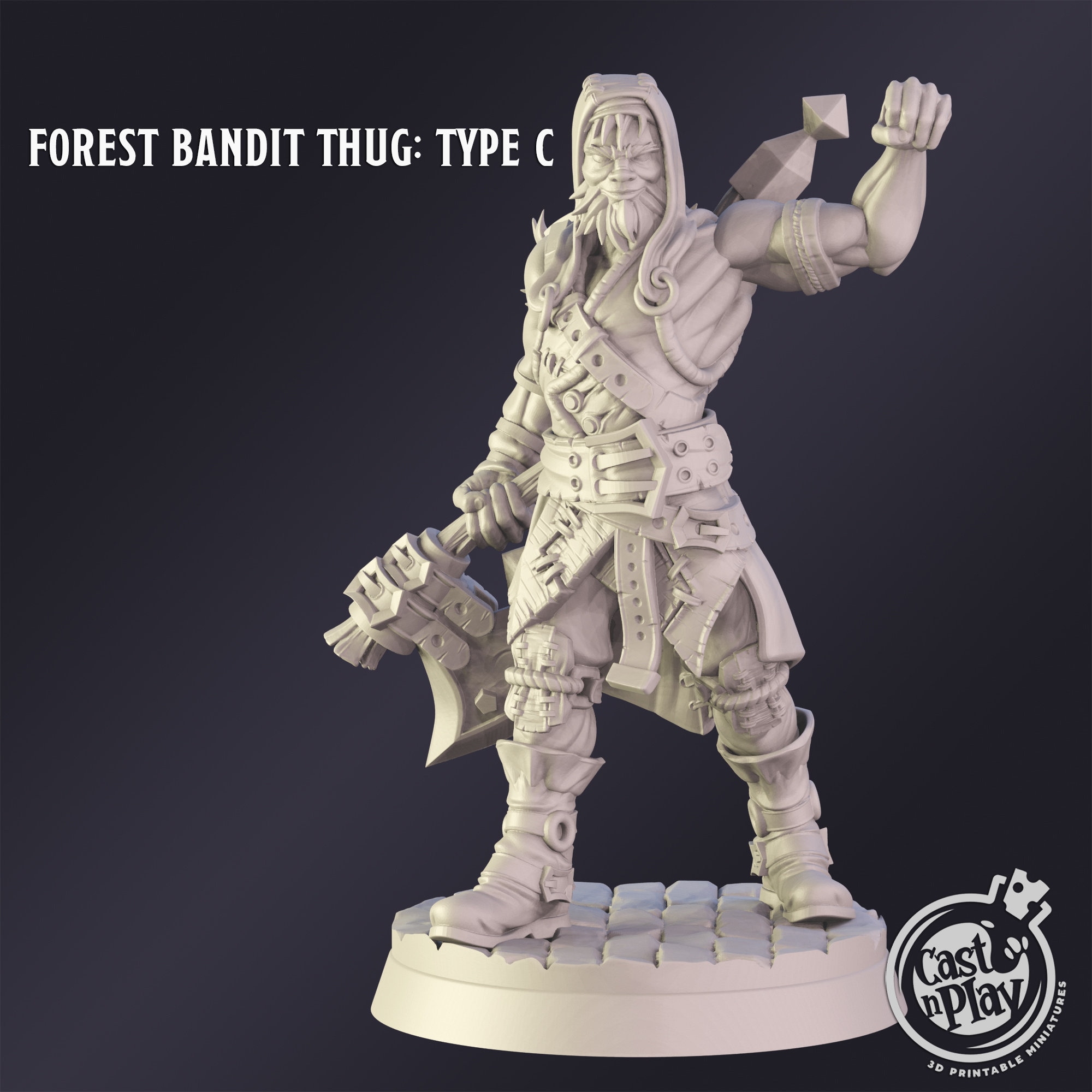 Dnd Miniature Forest Bandit Thug Miniature for Dungeons and Dragons ...