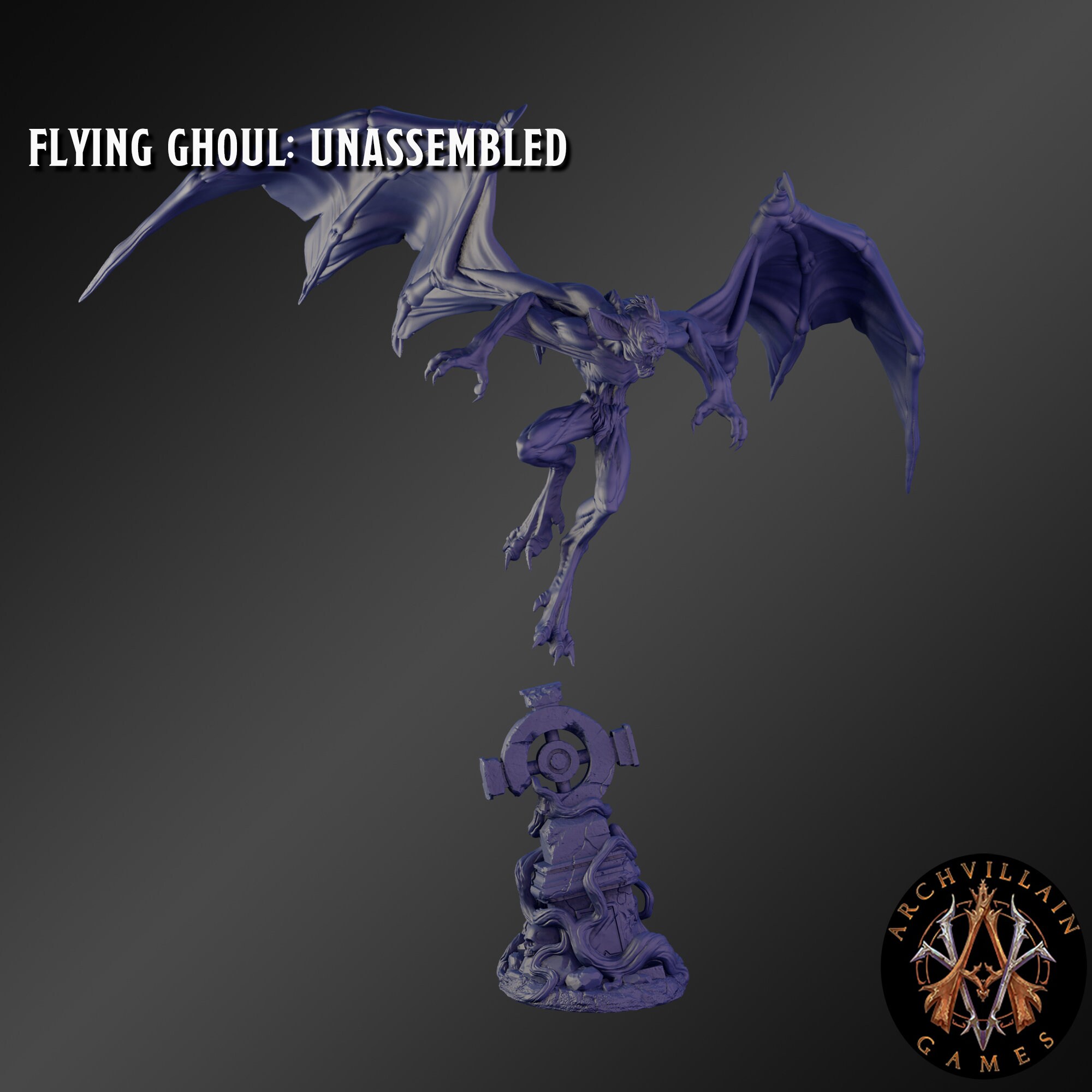 Flying Ghoul Premium Tabletop Game Miniature From Archvillain - Etsy