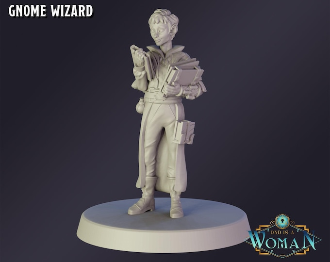 Dnd Miniature Gnome Wizard Miniature for Dungeons and Dragons Tabletop ...