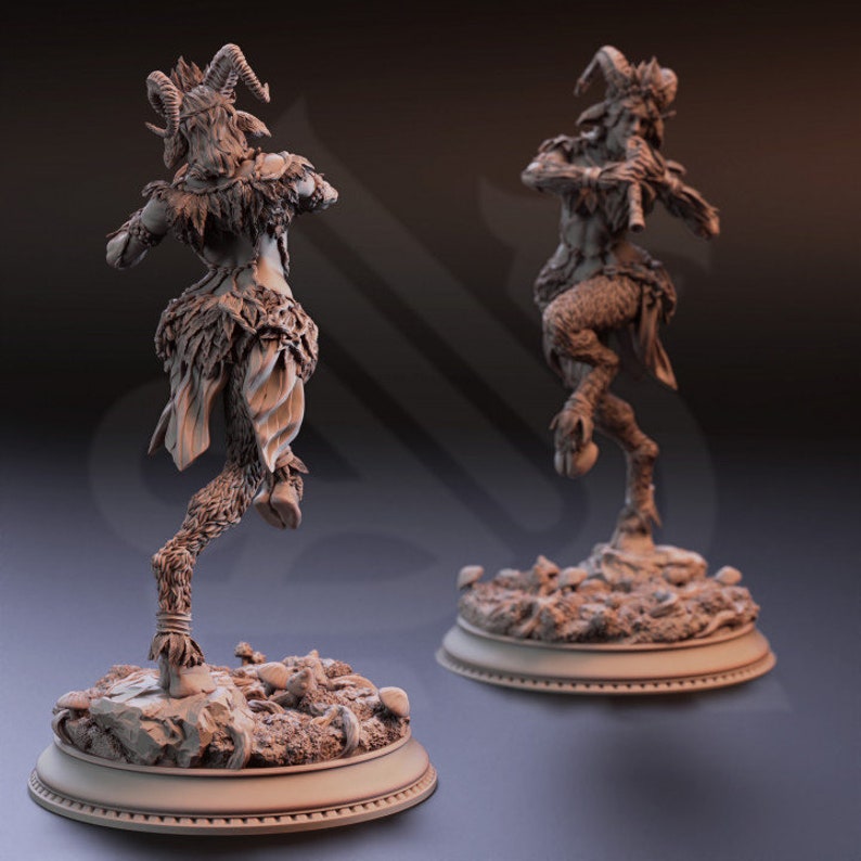 Dnd Miniature Faun Bard Enchantress Miniature for Dungeons and Dragons ...