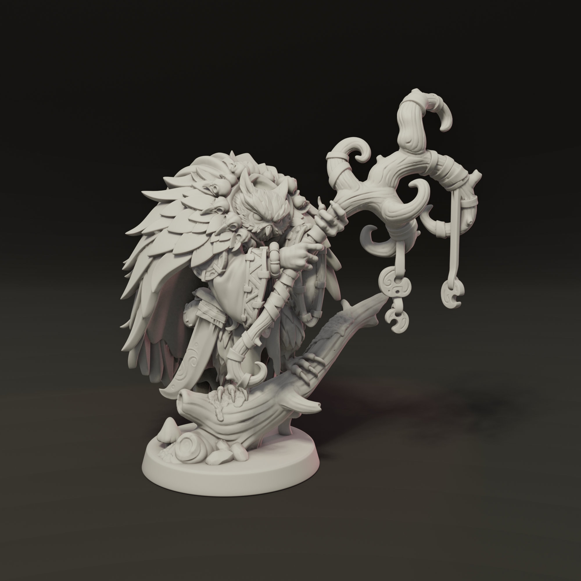Dnd Miniature Owlin Druid Sage Miniature for Dungeons and Dragons ...